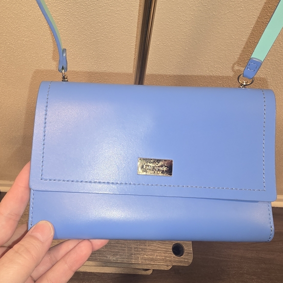 kate spade | Bags | Kate Spade Light Blue Convertible Crossbodyclutch ...